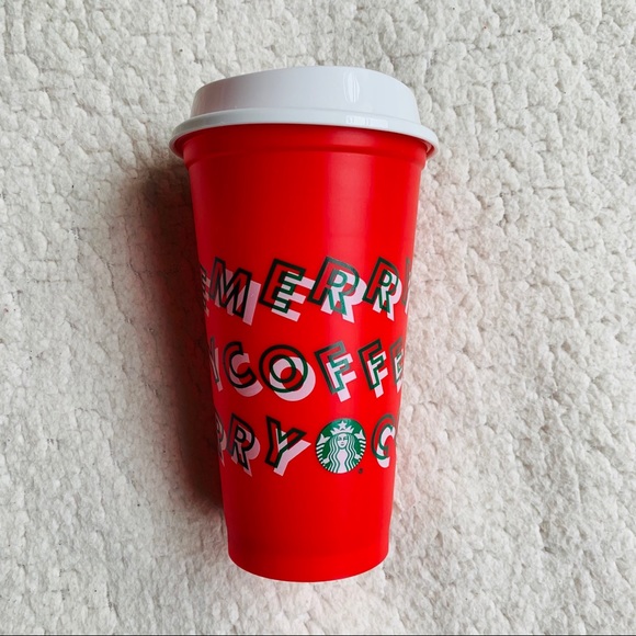 Starbucks | Kitchen | New Merry Merry Coffee Starbucks Reusable Cup ...